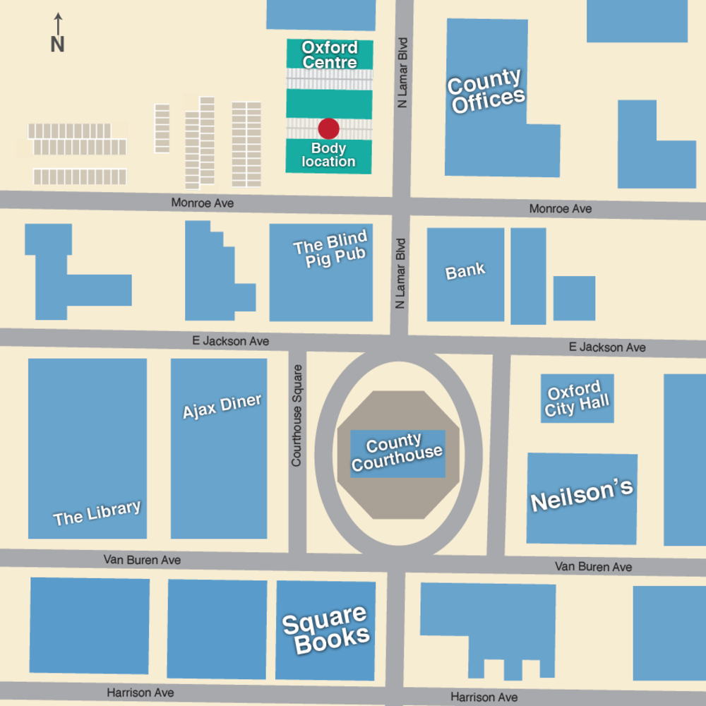 Crime scene area map